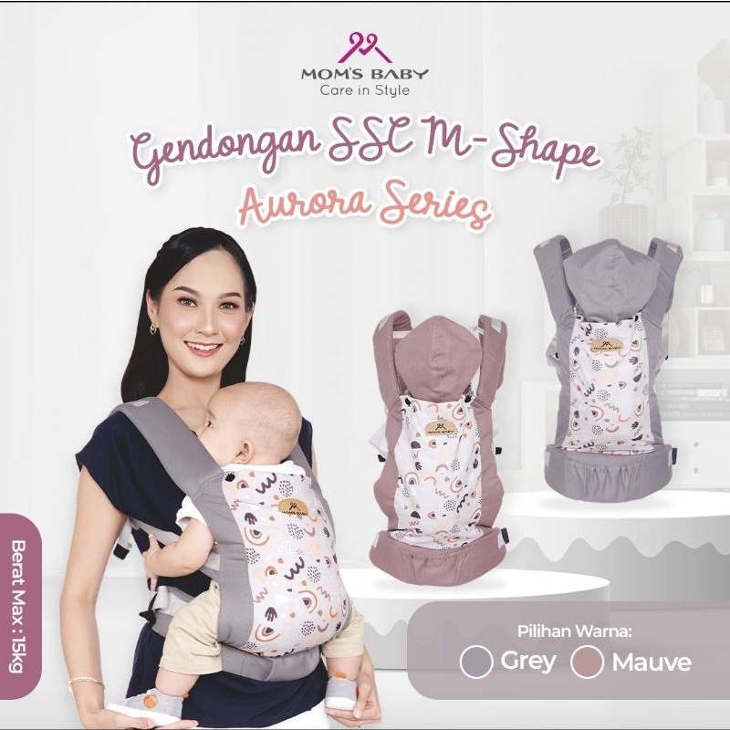 Jual Mom's Baby Gendongan Bayi Ransel SSC M-Shape with Hoodie Aurora ...