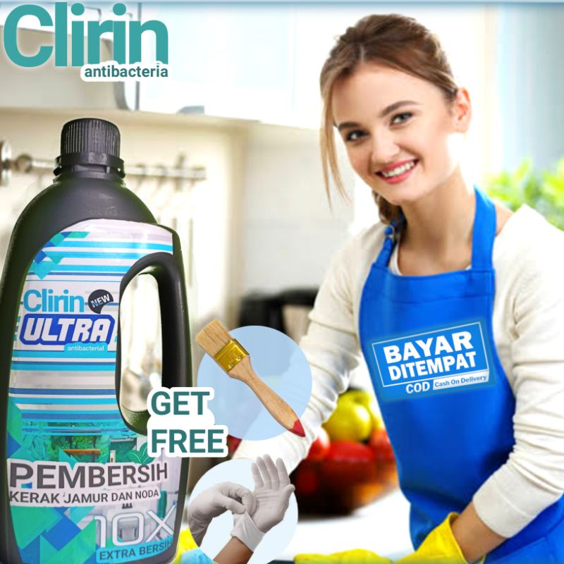 Jual PEMBERSIH KERAK INSTAN KAMAR MANDI CLIRIN 1 LITER | Shopee Indonesia