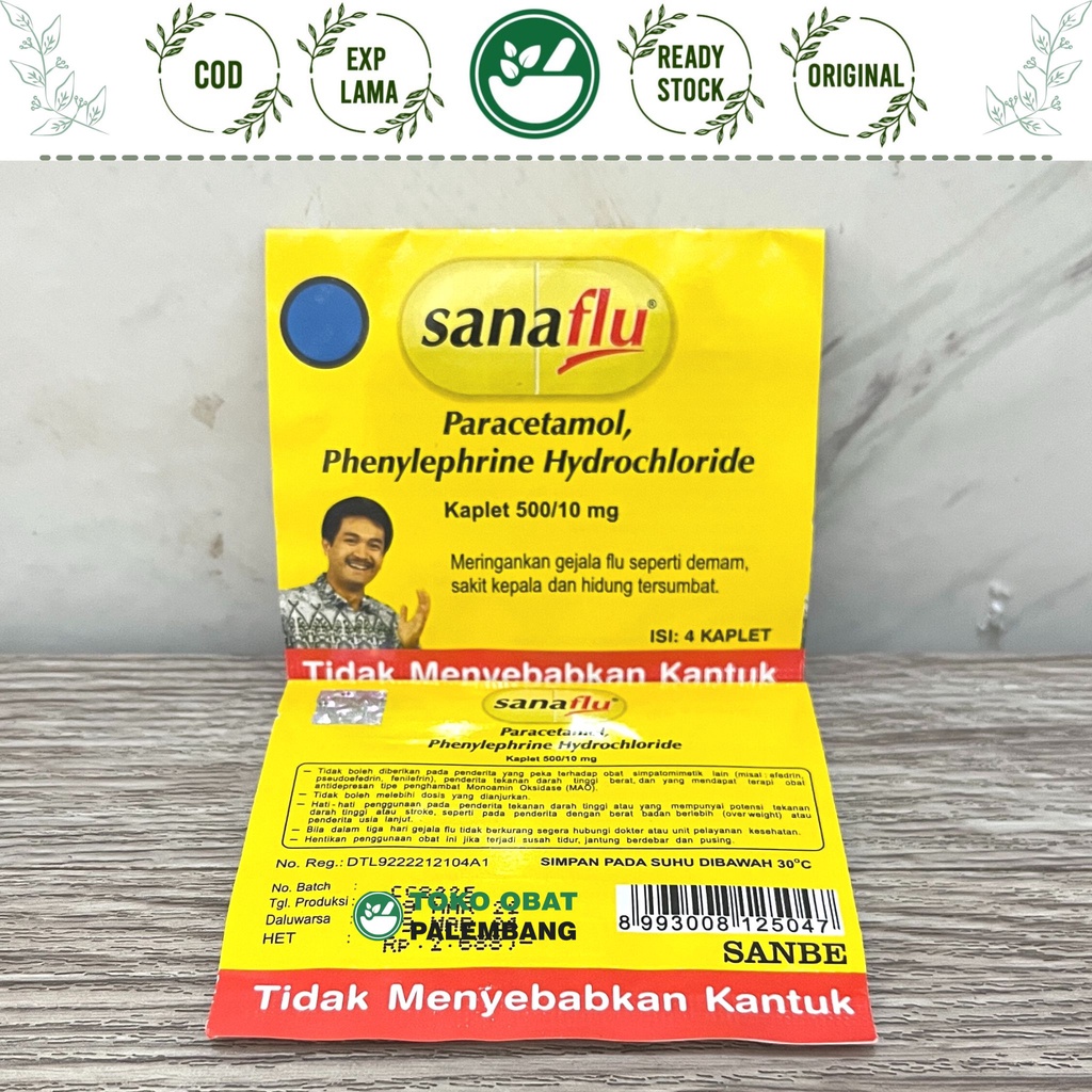 Jual SANAFLU 4KAPLET FLU DEMAM SAKIT KEPALA BERSIN HIDUNG TERSUMBAR ...