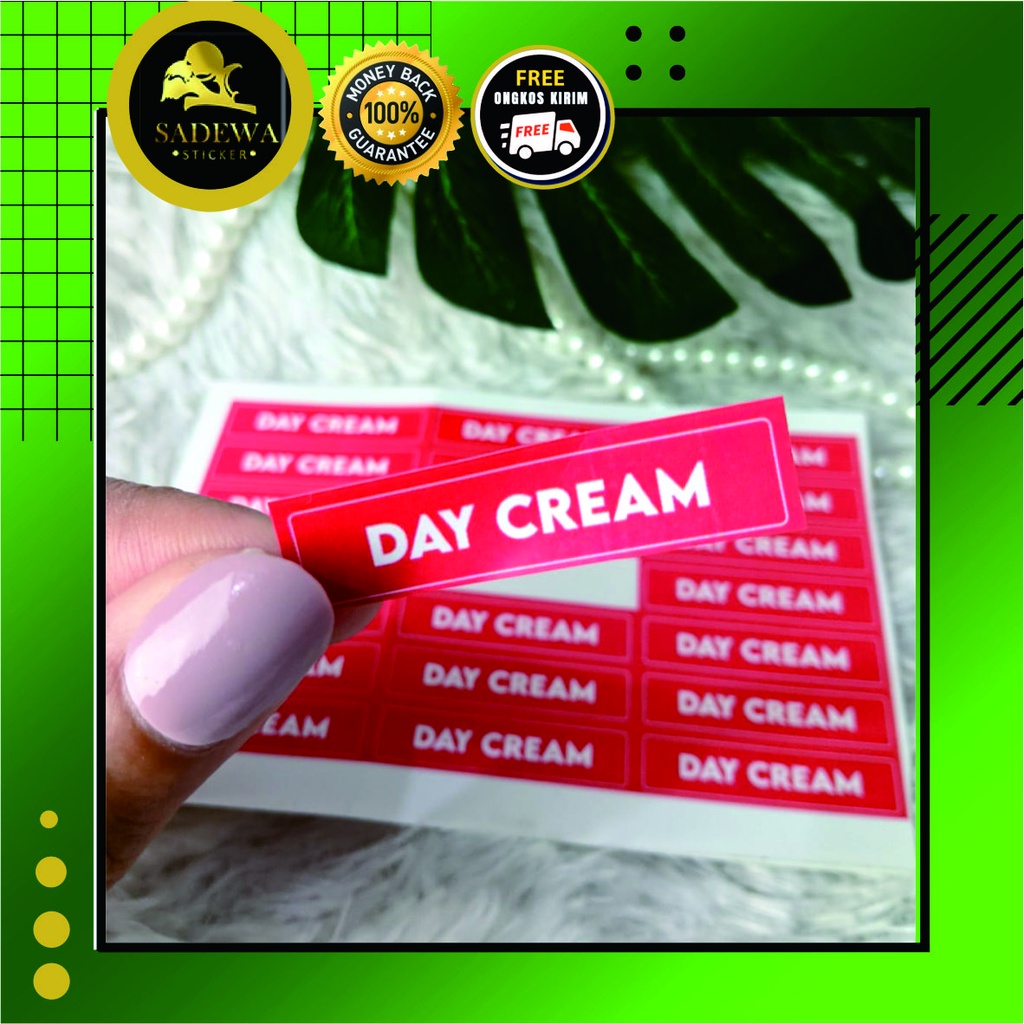 Jual Stiker Label Tulisan Skincare Cetak Stiker Kecantikan Free Design ...