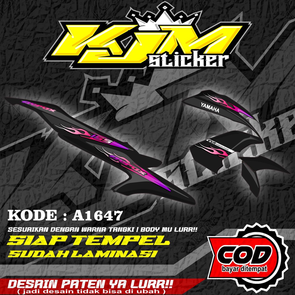 Jual STRIPING AEROX TERBARU MOTIF API ( BONUS LAMINASI ) | Shopee Indonesia