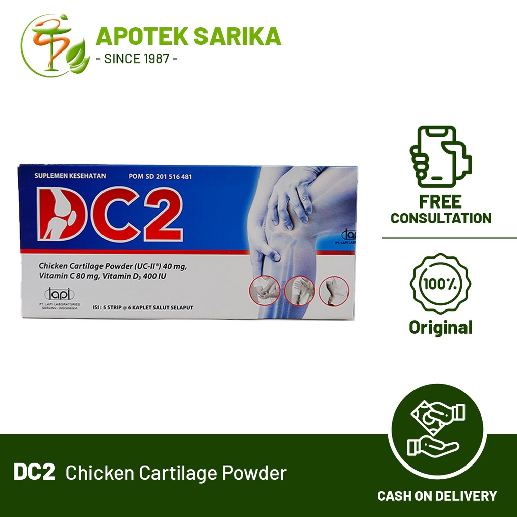 Jual DC2 Strip Isi 6 Tablet / Suplemen Kesehatan Tulang dan Sendi ...