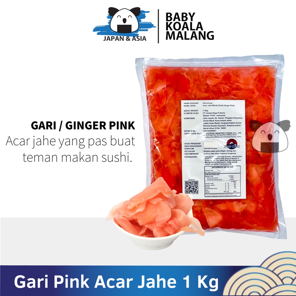 Jual GARI PINK Acar Jahe Pink Manis 1 Kg Halal │ Gary Import Ginger ...