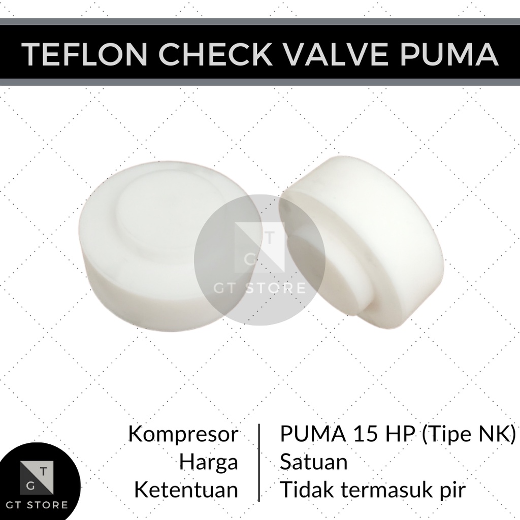 Jual Teflon Isi Check Valve Kompresor Angin PUMA 15 HP (Tipe NK ...