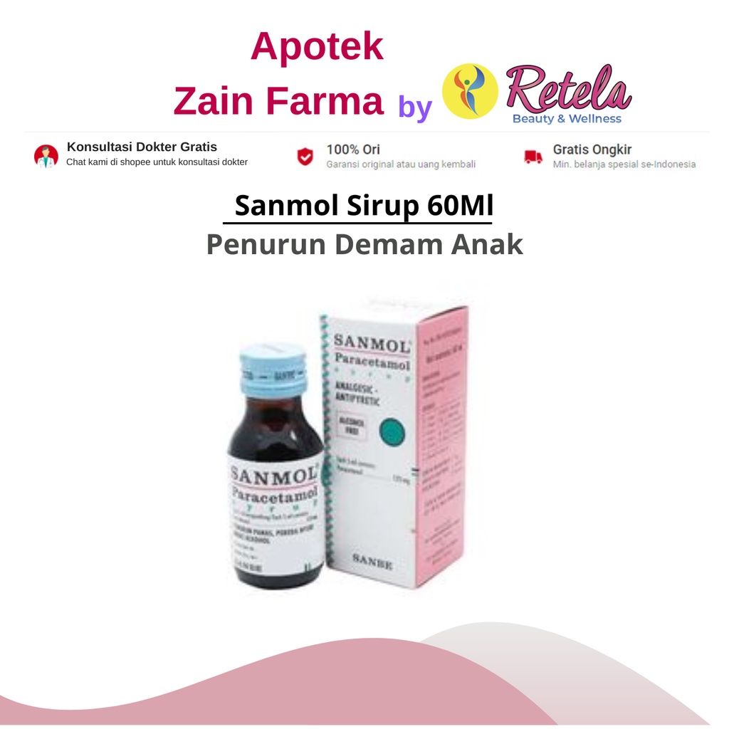 Jual SANMOL PARACETAMOL SYRUP 60ML | Shopee Indonesia