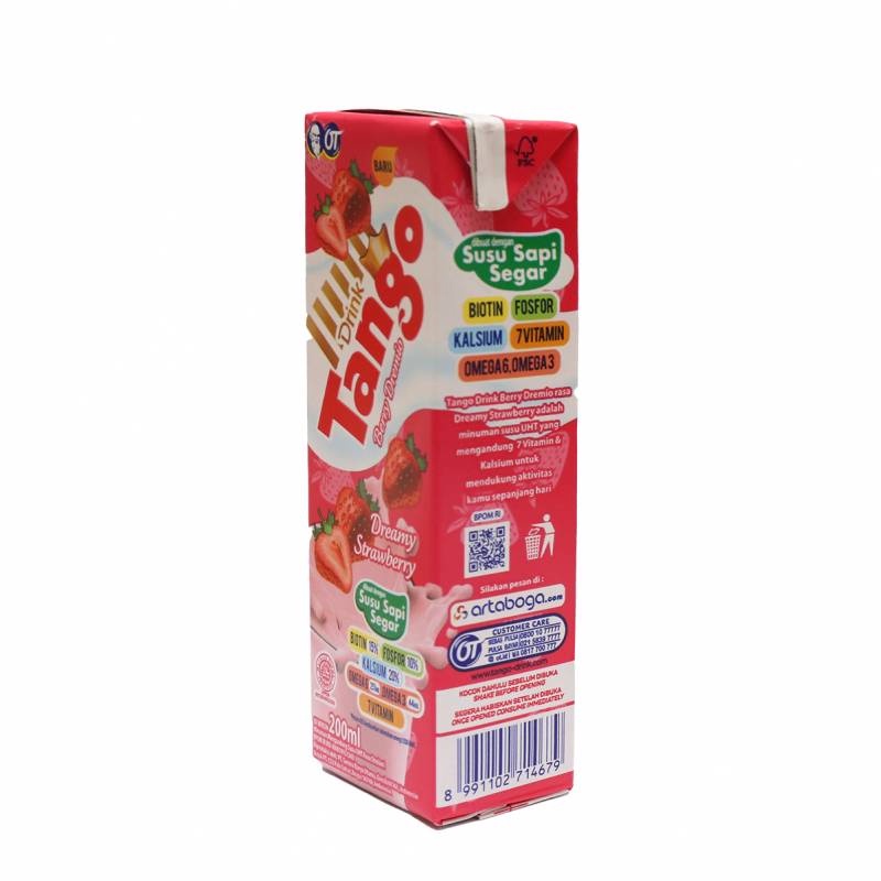Jual Tango Drink Uht Dreamy Strawberry Kotak | Shopee Indonesia