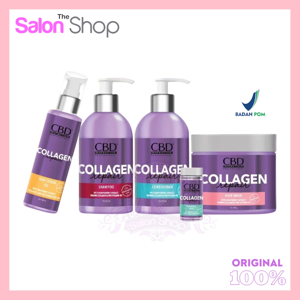 Jual CBD Collagen Repair | Shampoo | Conditioner | Hair Mask | Hair ...