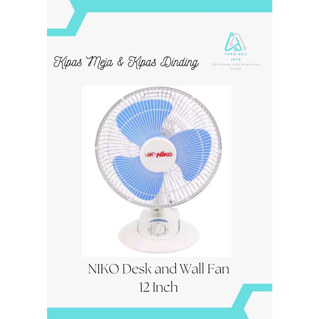 Jual Desk and Wall Fan NIKO-12 / Kipas Angin 2in1 | Shopee Indonesia