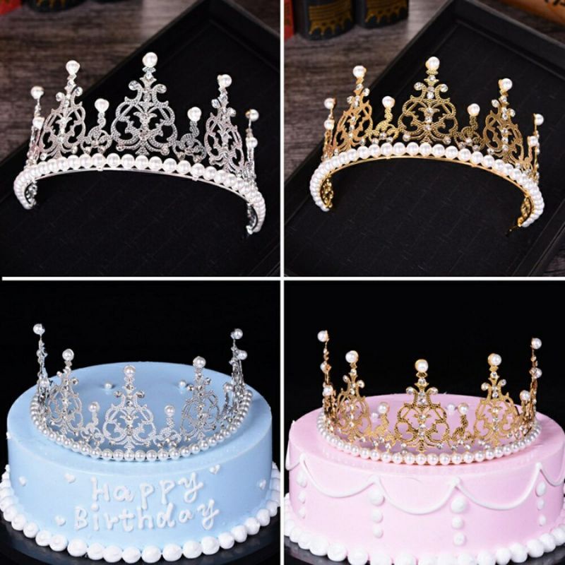 Jual TOPPER KUE BENTUK MAHKOTA MUTIARA CROWN SIZE L SETENGAH LINGKARAN ...