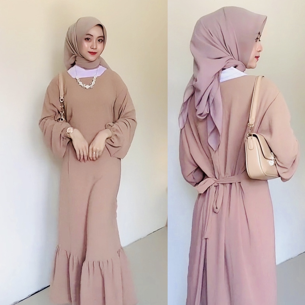 Jual MARIA COLLECTION Siska Midi Dress Gamis Wanita Model Mermaid ...