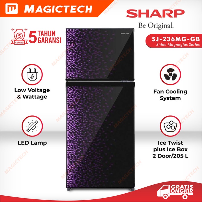 Jual KULKAS SHARP 2 PINTU SJ-236MG-GB / SJ-236 LOW VOLTAGE 205L - BIRU ...