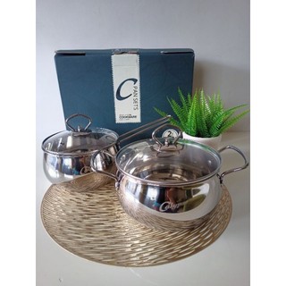 Jual Termurah !!!!! Calypso Panci Set 2 pcs 16cm 18cm Panci Tutup Kaca ...
