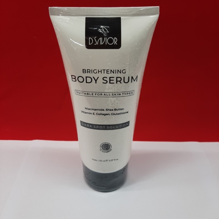 Jual EKSKLUSIF D'SAVIOR BRIGHTENING BODY SERUM POM 150ML ECER ...