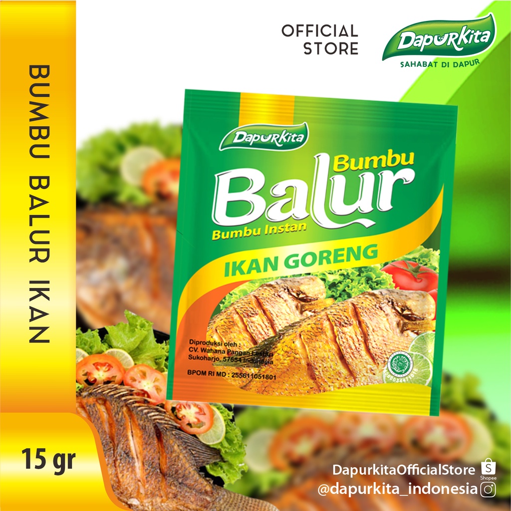 Jual BUMBU BALUR IKAN DAPURKITA 1 Renteng @10 Sachet | Shopee Indonesia