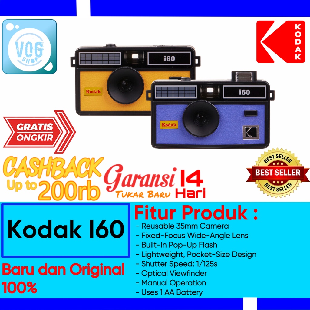 Jual Kodak i60 Reusable 35mm Film Camera - Kodak i60 Analog Camera | Shopee Indonesia