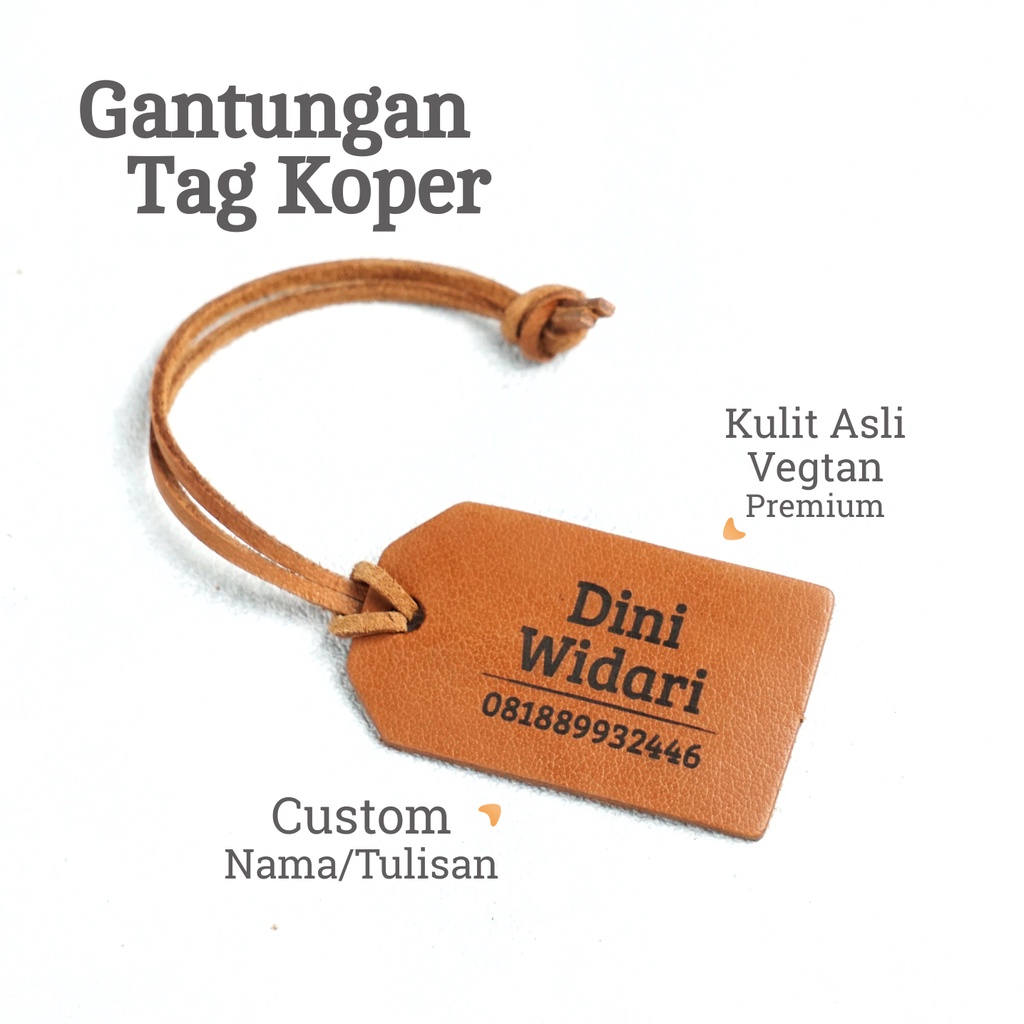 Jual Gantungan Tag Tas Koper Kulit - Nametag Luggage Tag Bag Custom ...