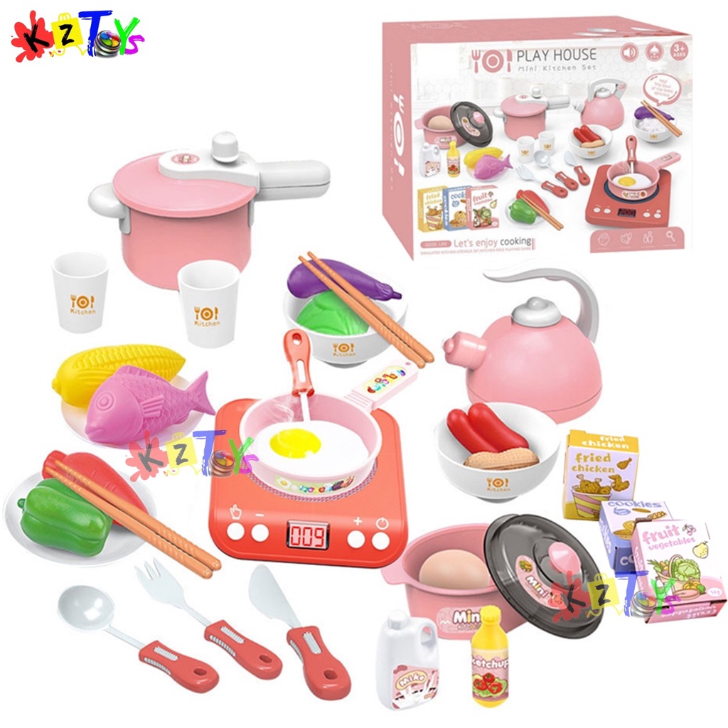 Jual MINI KITCHEN TOYS CHIILDERN FOOD COOKWARE POT PAN COOKING PLAY ...