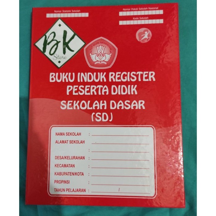 Jual [READY] Buku Induk Register Peserta Didik Sd K13 Terbaru / Buku ...