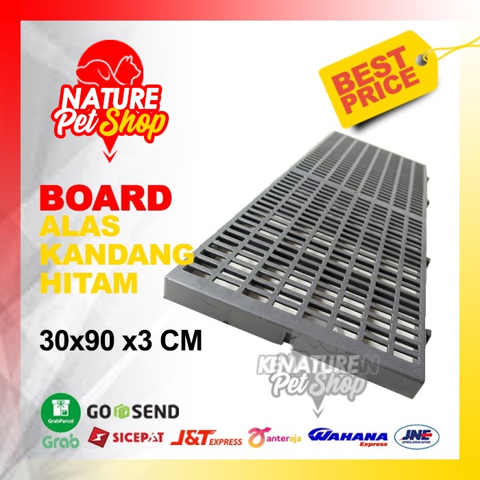 Jual Palet Plastik ALAS KANDANG 30 x 90 CM HITAM BLACK TEBAL 3 CM | Shopee Indonesia