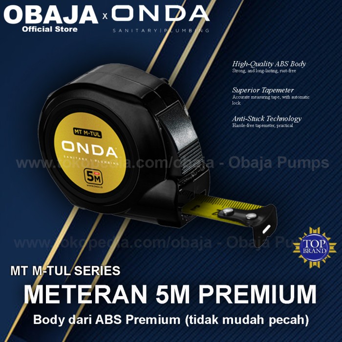 Jual Onda Meteran M Tul 5 Meter / Meteran 5 Meter M Tul Onda ...