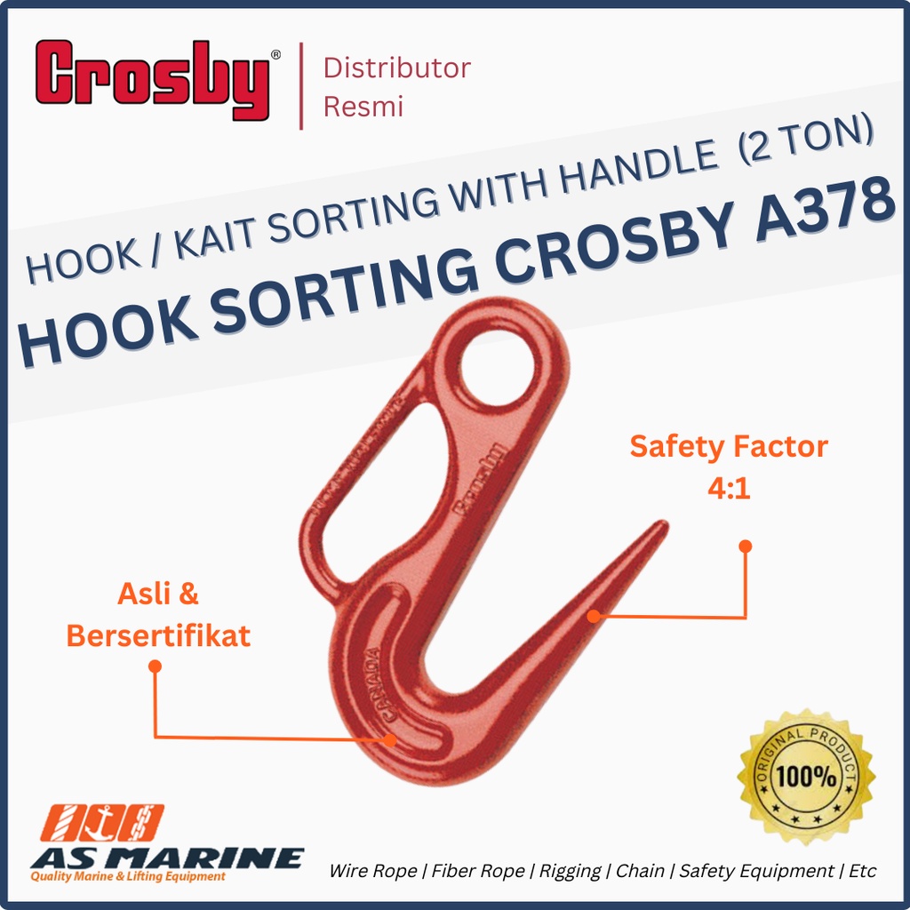 Jual Crosby Hook Sorting A378 With Handle, 2 Ton | Shopee Indonesia