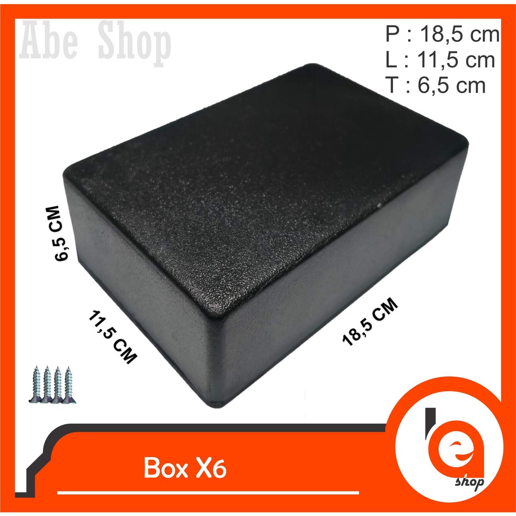 Jual Box X6 Hitam DIY 18,5X11,5X6,5 cm Dengan Skrup | Shopee Indonesia