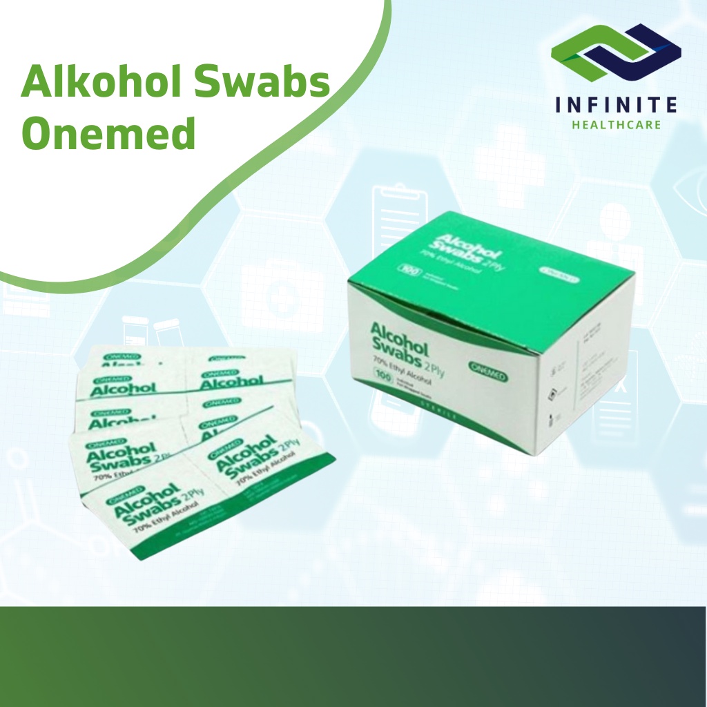 Jual Alkohol Swab Onemed Tisu Alkohol Tissue Alcohol 70% isi 100pcs ...