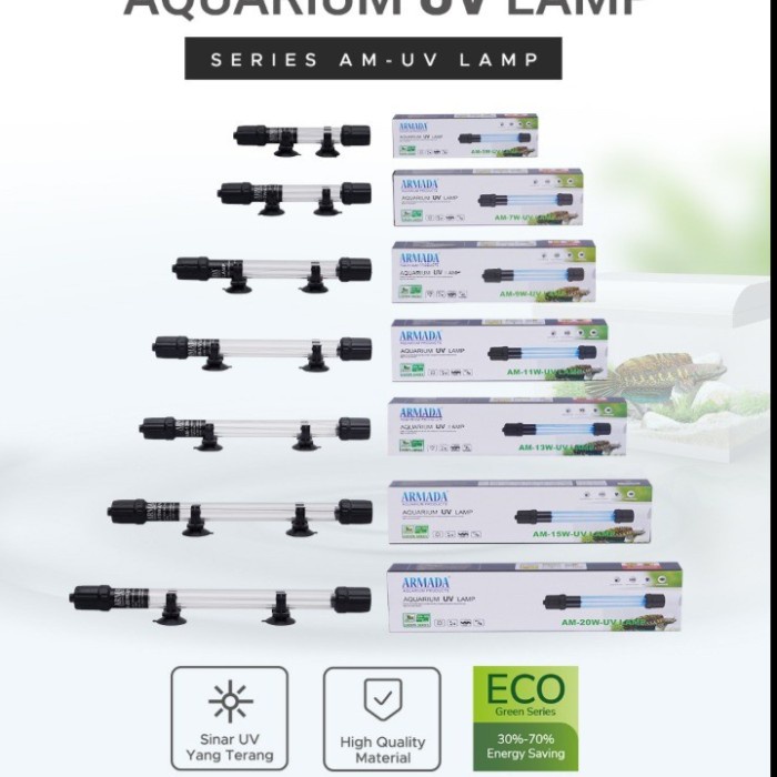 Jual ARMADA Lampu Uv Ultraviolet Aquarium 5 7 9 11 13 15 20 Watt | Shopee Indonesia