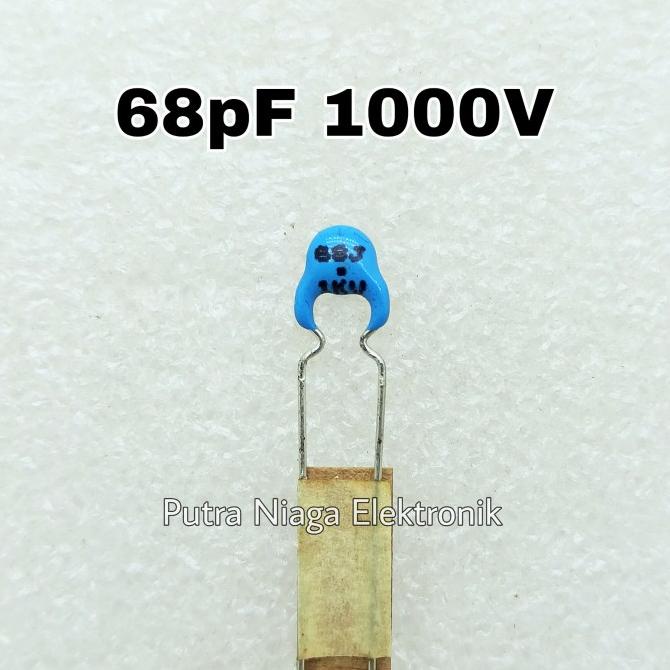 Jual Kapasitor 68pF 1000V Ceramic HV kode 68 1KV Keramik Tegangan ...