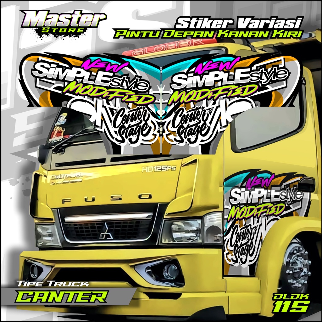 Jual Sticker Variasi SIMPLE STYLE MODIFIED Pintu Depan All Truk kanan ...