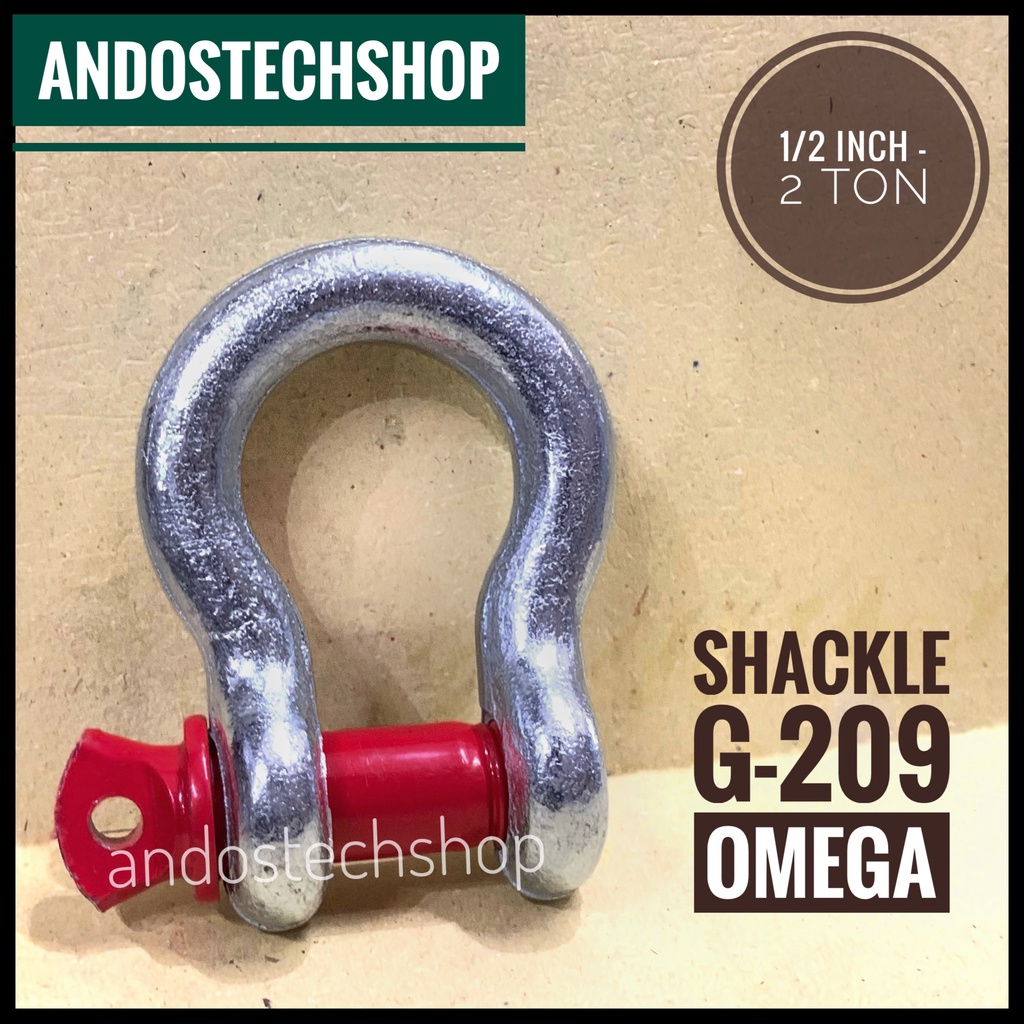 Jual Bow Shackle G209 Omega 1/2" 2T | Segel 2 Ton | Sekel 1/2 Inch 2 T ...