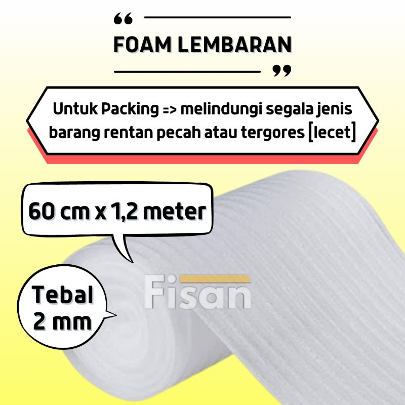 Jual Foam Lembaran Meteran Tebal 2 mm 60 cm x 1,2 m | Shopee Indonesia