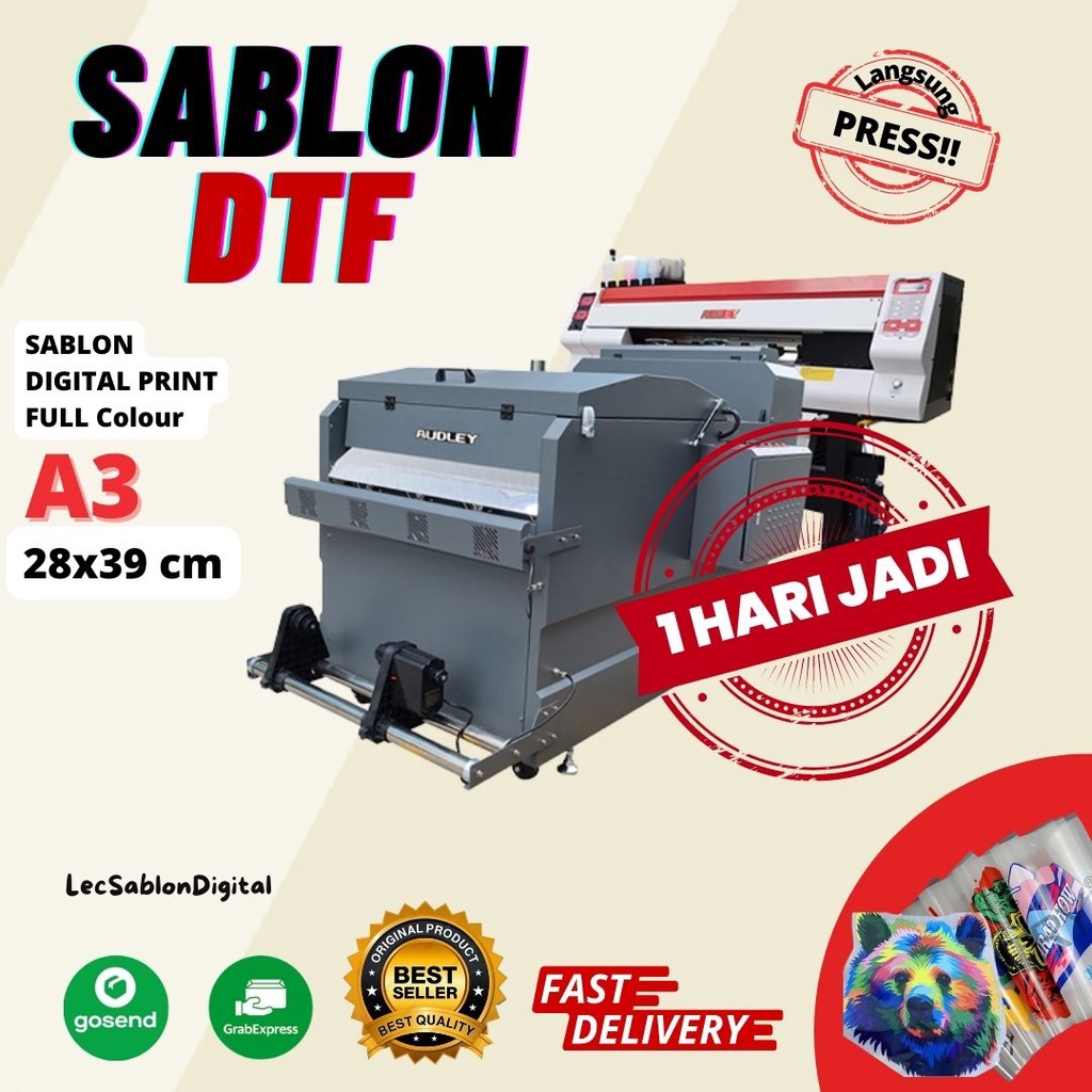 Jual Jasa Cetak Print DTF Sablon Custom Ukuran A3 High Quality 8 Pass ...