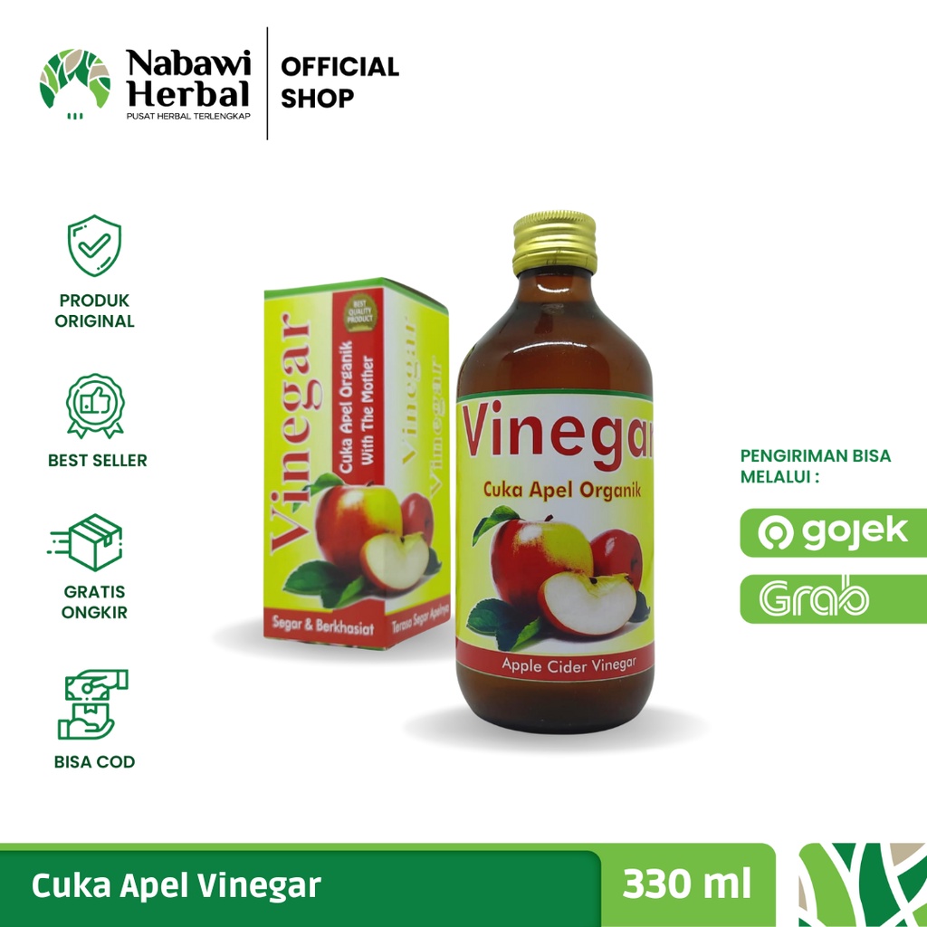 Jual VINEGAR - CUka Apel Apple Cider Vinegar Organic 330ml | Shopee ...
