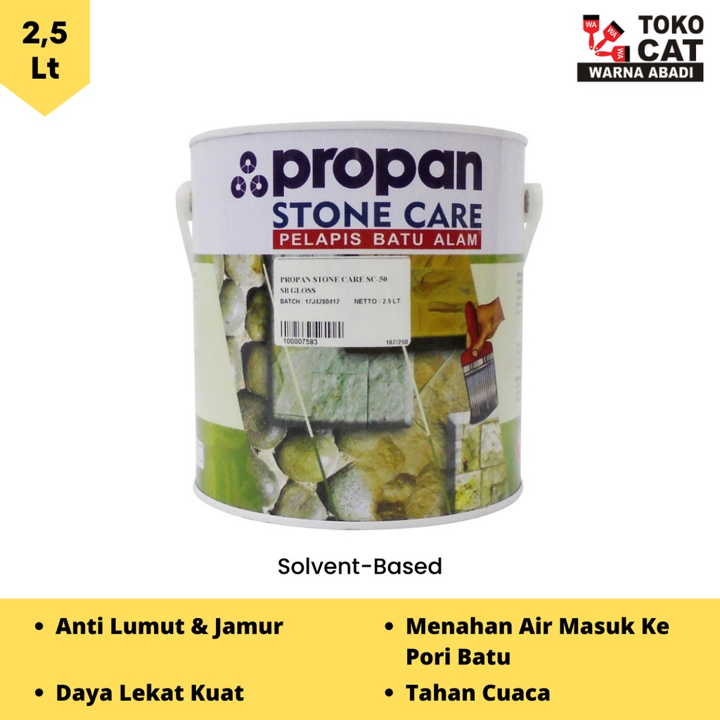 Jual CAT BATU ALAM PROPAN STONE CARE GLOSS 2.5 LITER | Shopee Indonesia