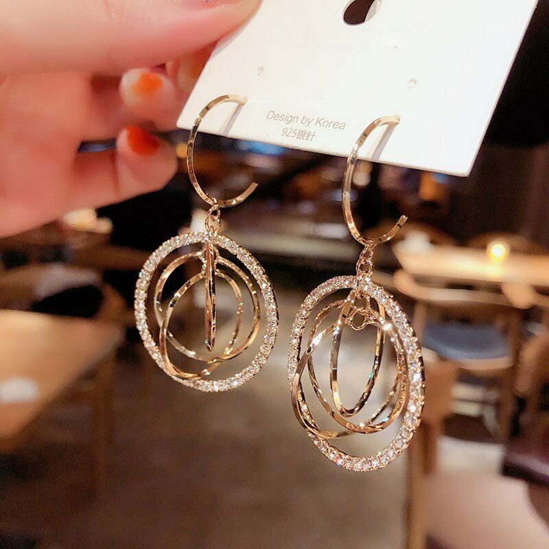 Jual Anting Korea Ava Circle Elegant Beautiful Drop Earring | Shopee ...