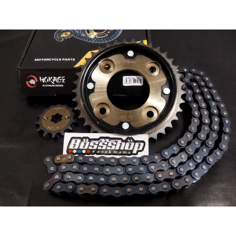 Jual GEAR PAKET SEPUH HKG PLATINUM SERIES 37T/14T/428H-104L GEAR SET ...