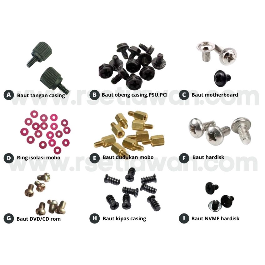 Jual baut cesing komputer untuk cpu,psu,motherboard isi 10 pcs | Shopee ...