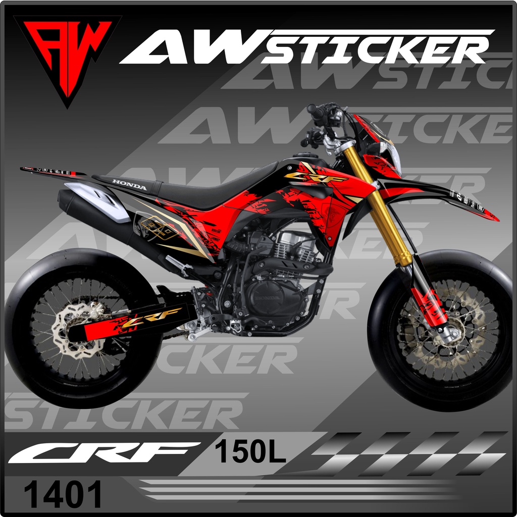 Jual Decal Sticker CRF 150L Fullbody Custom Desain Abstrak dekal ...