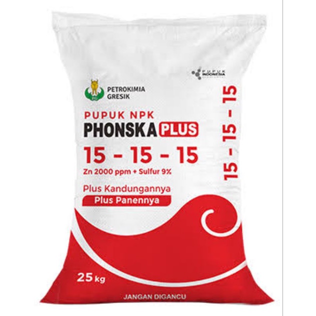 Jual PUPUK NPK PHONSKA PLUS SULFUR DAN ZINK 15 15 15 BERAT 25 KG ...