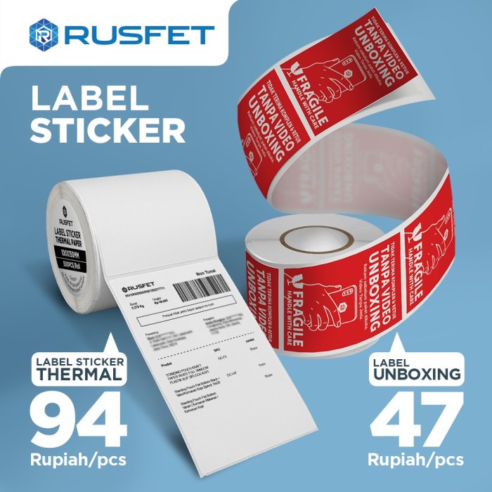 Jual Term Stiker Thermal Label Barcode/Label Resi Thermal 100 X 150Mm ...