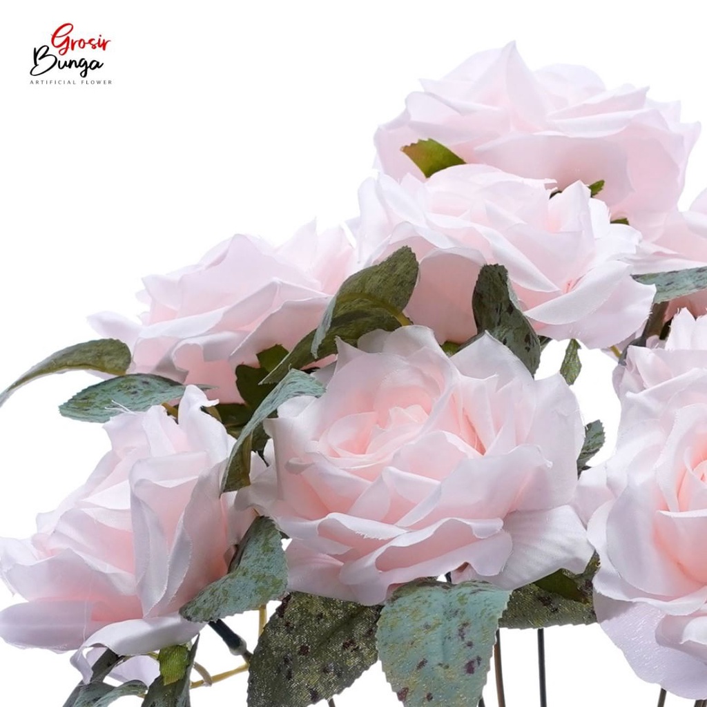 Jual Bunga Mawar Artificial 9 Cabang Rose Diamond Super Premium Jumbo ...