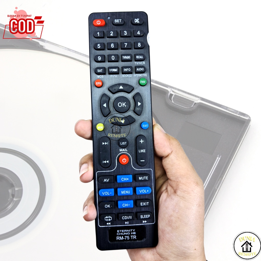 Jual Remot / Remote Rekam TV Dvd Receiver Universal RM 75 Chunghe ...