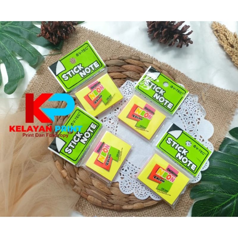 Jual STICK NOTE KECIL V-TEC 38X51 mm SN3851/4MC | Shopee Indonesia