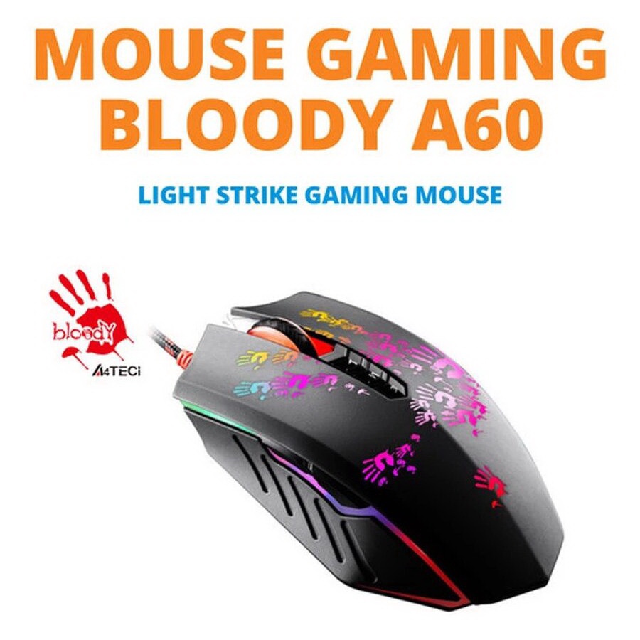 Jual Bloody A60 Optic Micro Switch Gaming Mouse | Shopee Indonesia