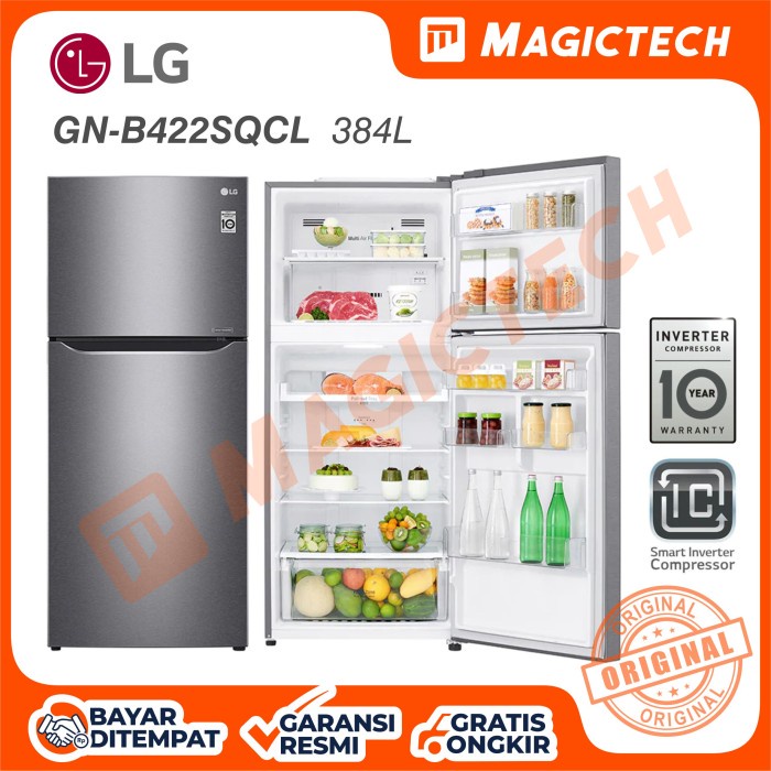 Jual KULKAS LG 2 PINTU GN-B422SQCL SMART INVERTER 384L | Shopee Indonesia