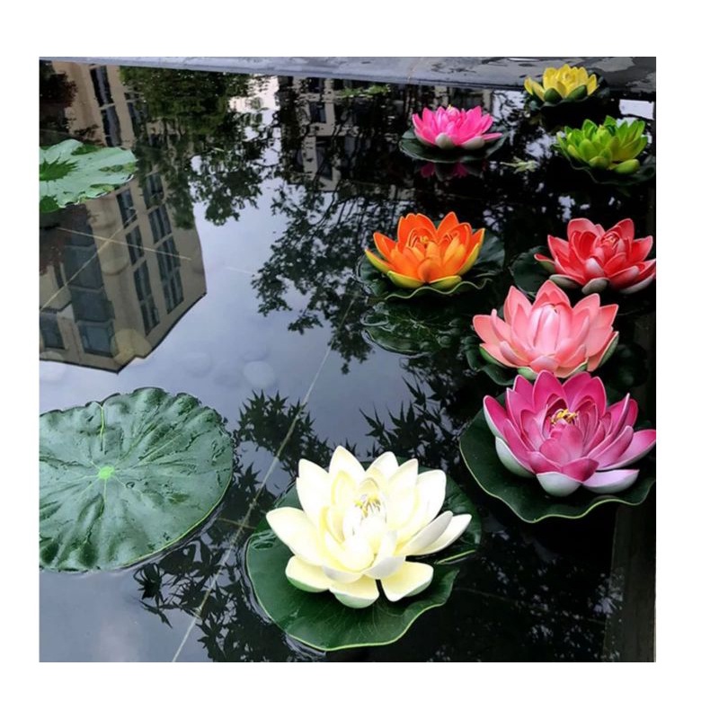 Jual bunga lotus hias plastik palsu imitasi dekorasi kolam akuarium ...