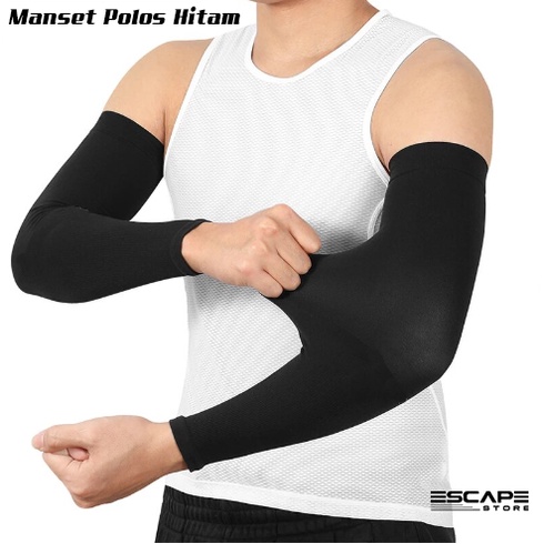 Jual Manset Tangan Polos Black Hitam Pria dan Wanita | Shopee Indonesia