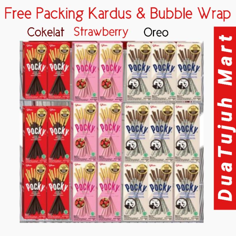 Jual Pocky Gliko Chocolate 22 Gram & Strawberry 21g, Oreo 20g, Pejoy ...