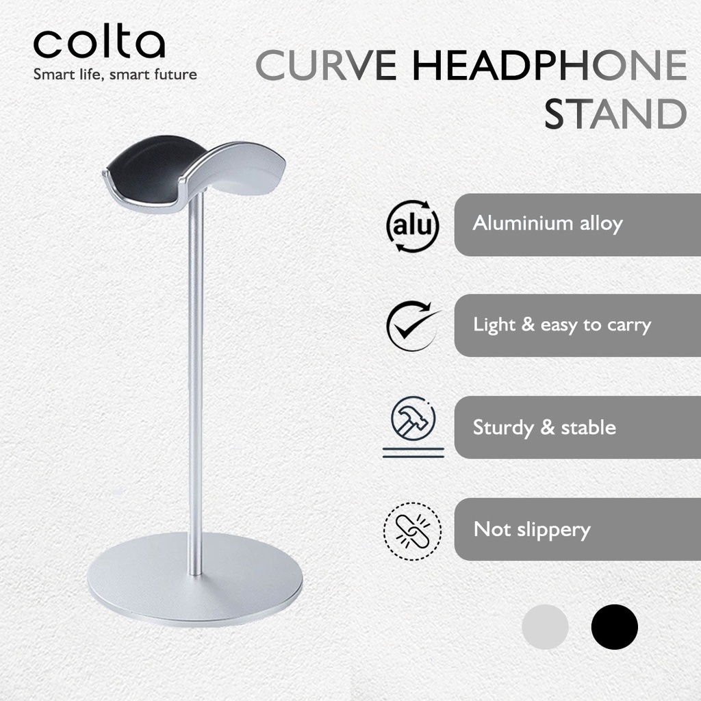 Jual Colta Curve Headphone Stand Holder Aluminium Gantungan Headset ...